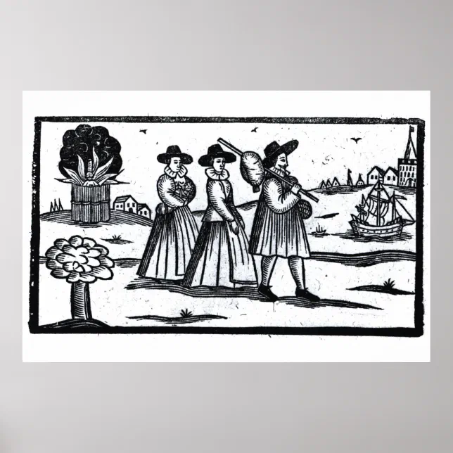 Pilgrims set sail on the Mayflower Poster | Zazzle