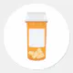 Pill Bottle Classic Round Sticker | Zazzle