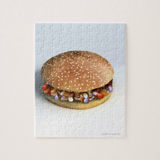 Pill Burger Jigsaw Puzzle | Zazzle.com