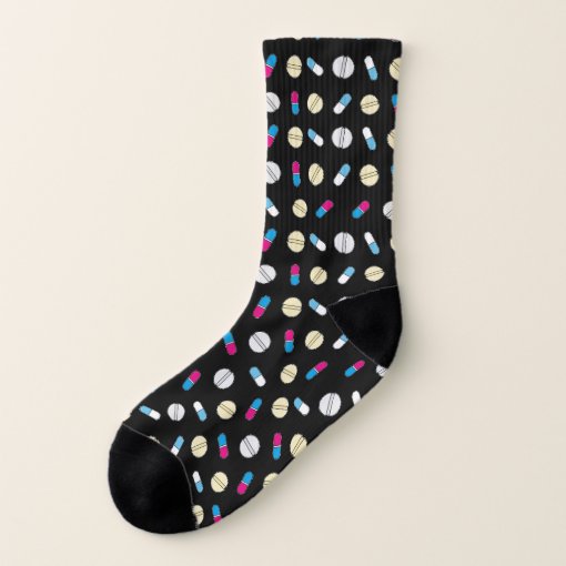 Pill pattern socks | Zazzle