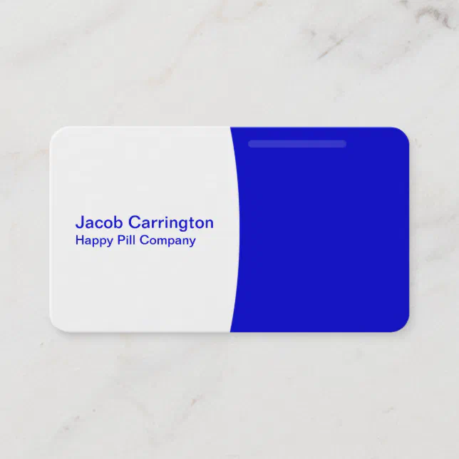 Pill Shaped (Blue) Business Card | Zazzle