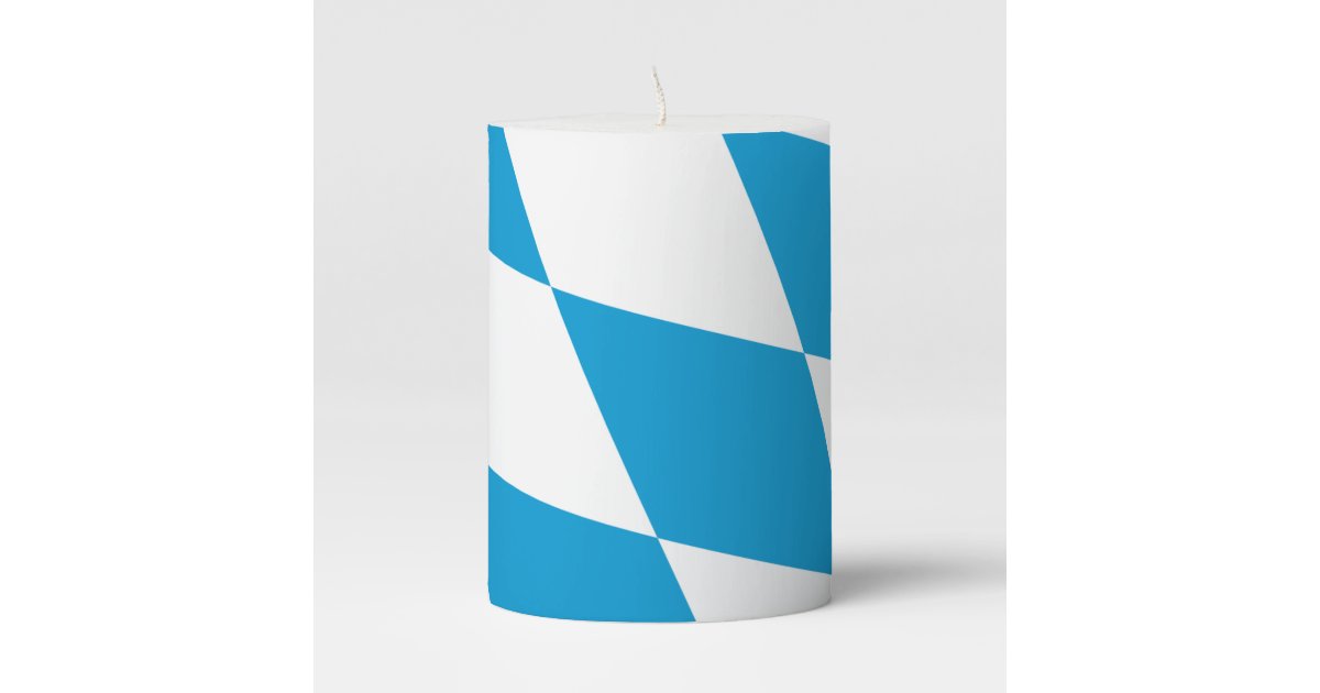 Pillar Candle flag of Bavaria, Germany | Zazzle