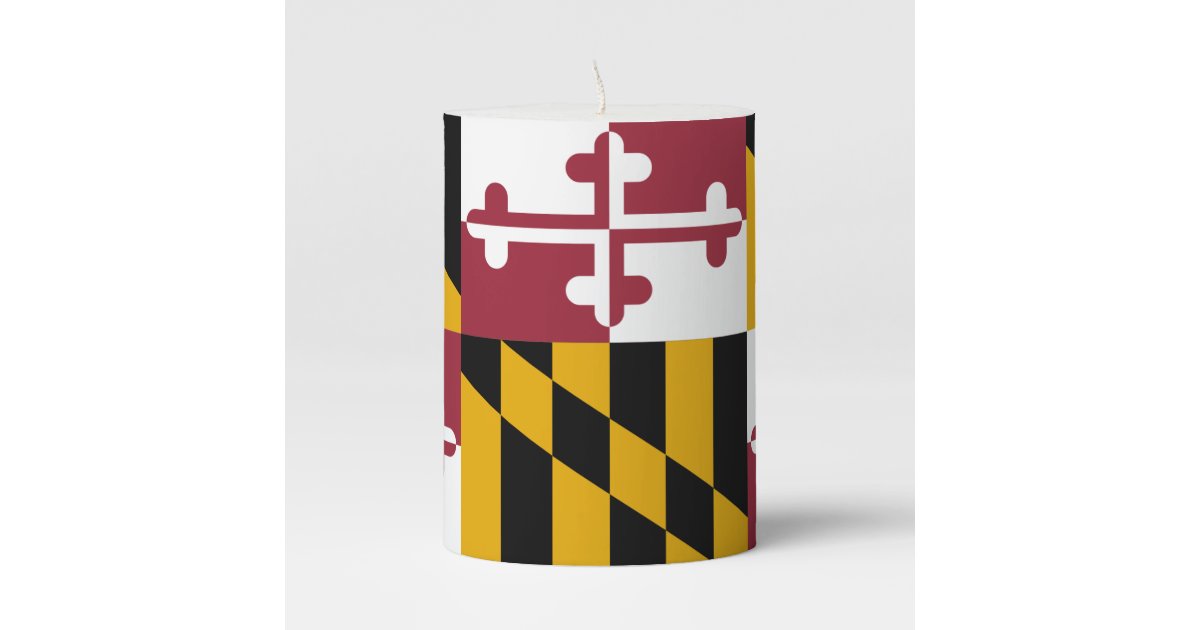 Pillar Candle flag of Maryland State, USA | Zazzle