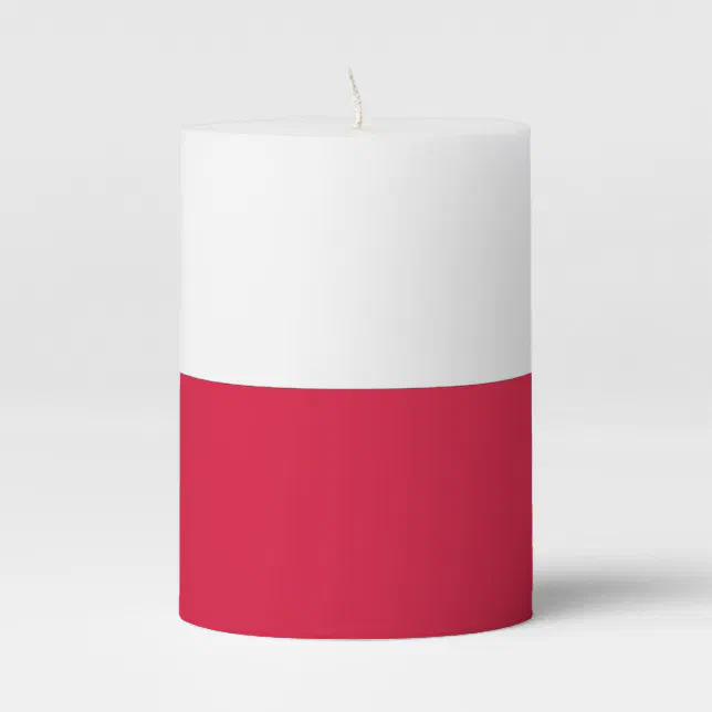 Pillar Candle flag of Poland | Zazzle