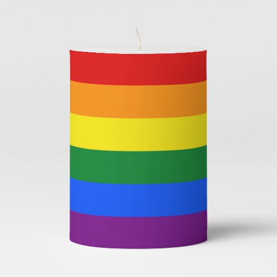 Pillar Candle Rainbow Pride flag of LGBT | Zazzle.com