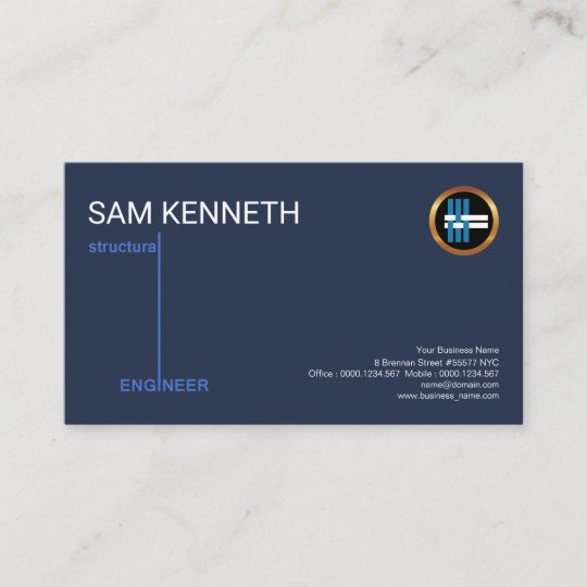 Pillar Rebar Minimalist Plain Structural Engineer Business Card ...