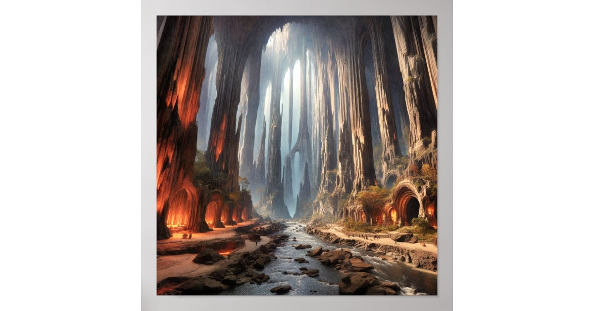 Pillars and People Poster | Zazzle