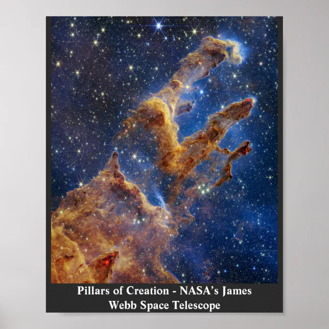 Pillars of Creation James Webb Space Telescope Poster | Zazzle