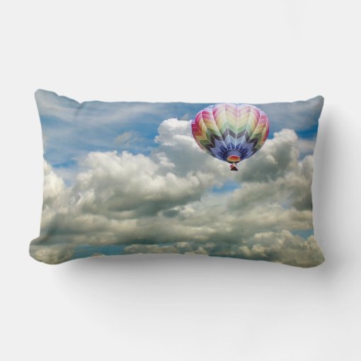 Pillow (lumbar) - Hot air balloon in clouds | Zazzle