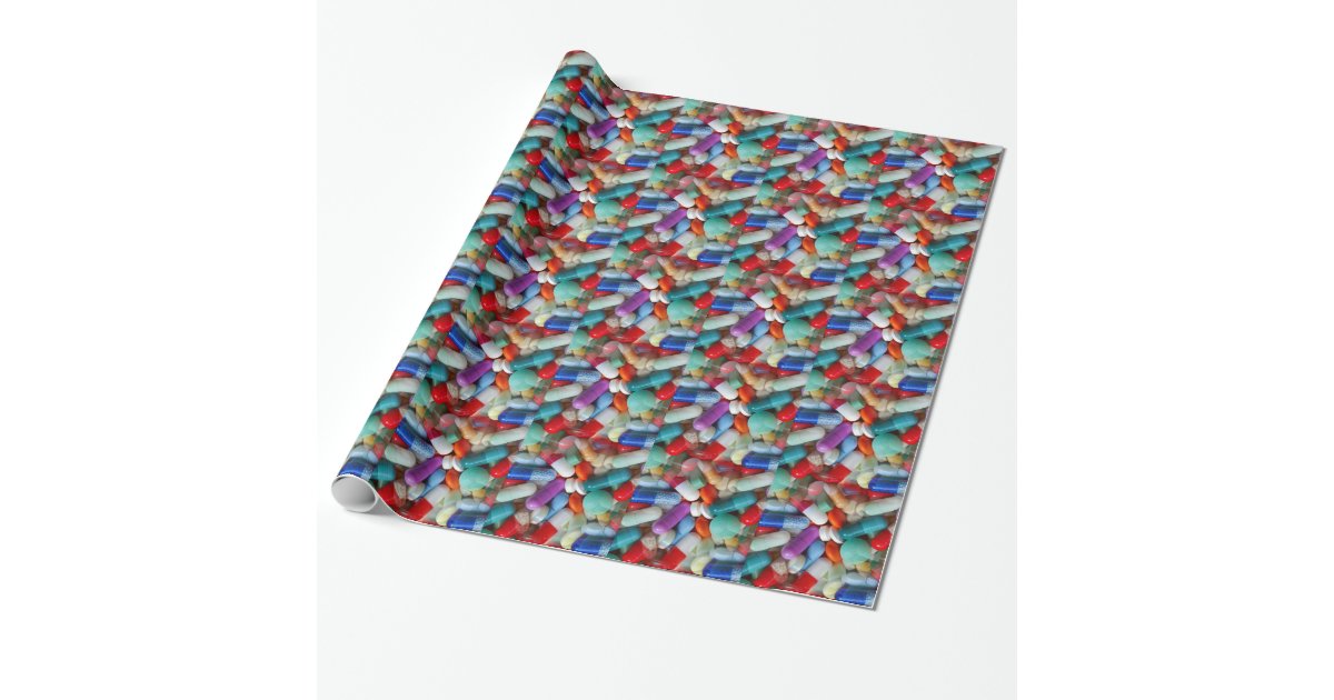 pills drugs wrapping paper | Zazzle