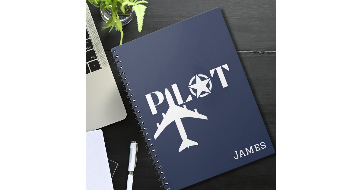 Pilot Airplane Military Star Aviation Cool School Notebook | Zazzle
