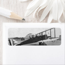 Pilot Aviation Airplane Vintage return address Label | Zazzle