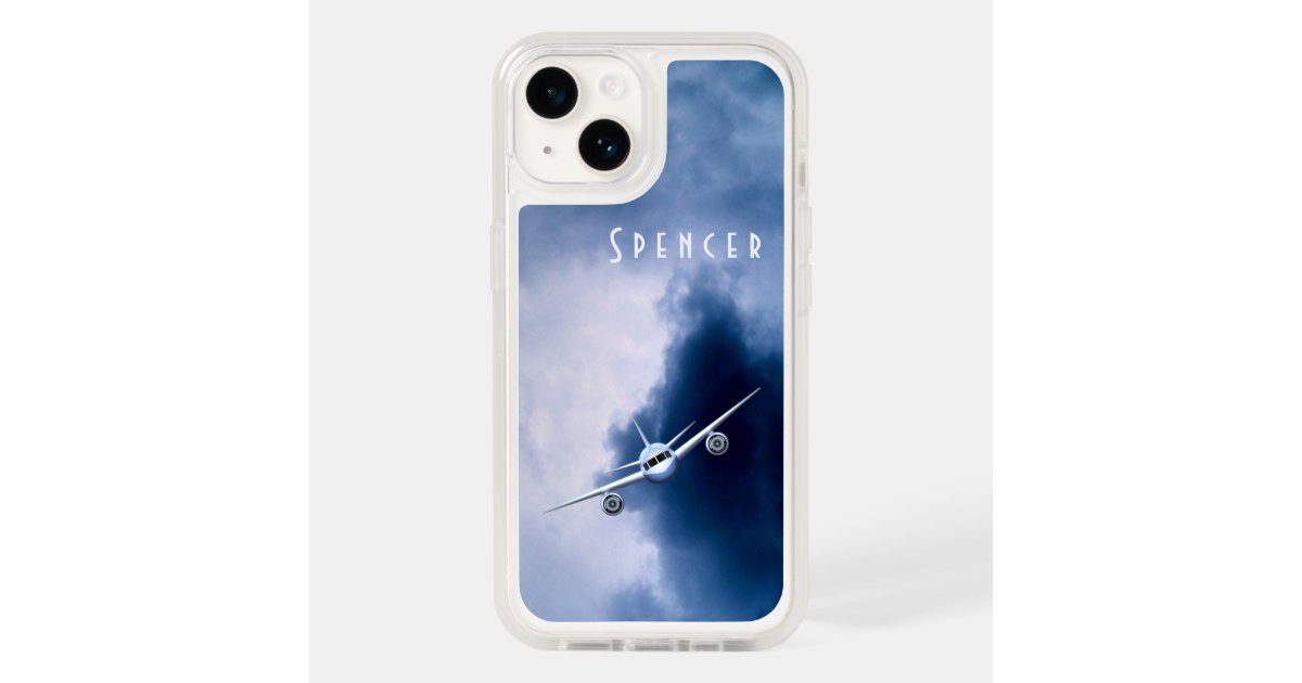 Pilot Aviation Blue Jet Plane in the Clouds & Sky Otterbox iPhone Case ...