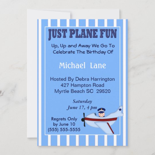 Pilot Birthday Invitation | Zazzle.com