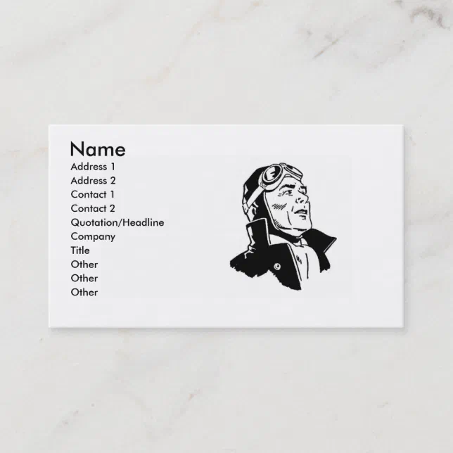 Pilot Business Card | Zazzle