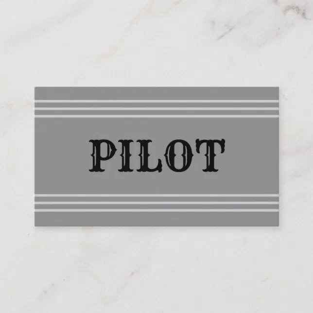Pilot Business Card | Zazzle