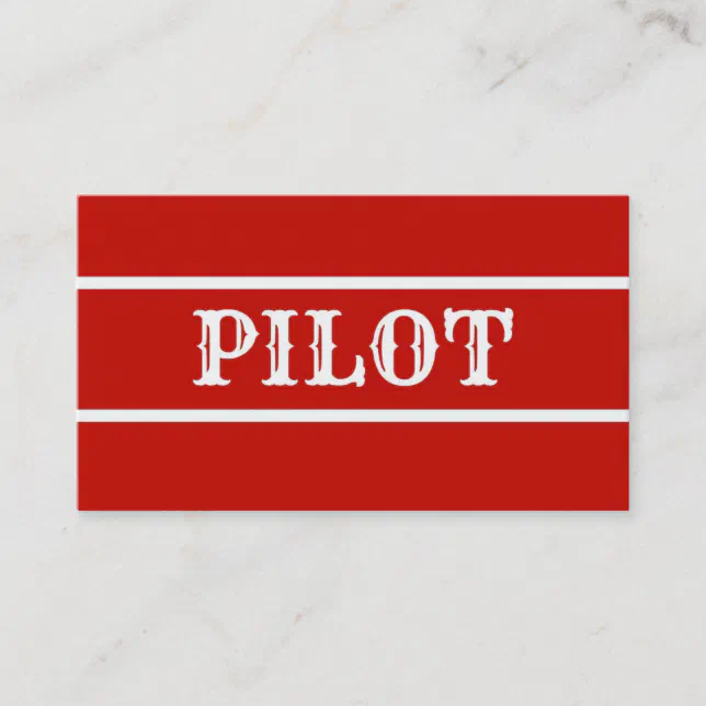 Pilot Business Card | Zazzle