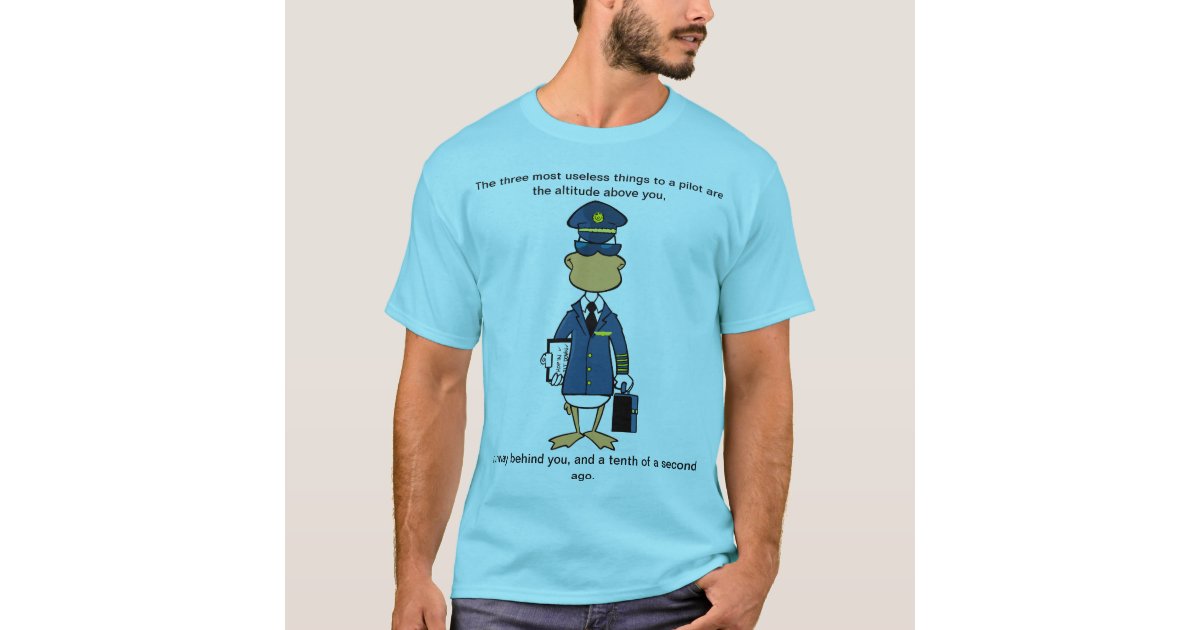 Pilot Cartoon Humor T-Shirt | Zazzle