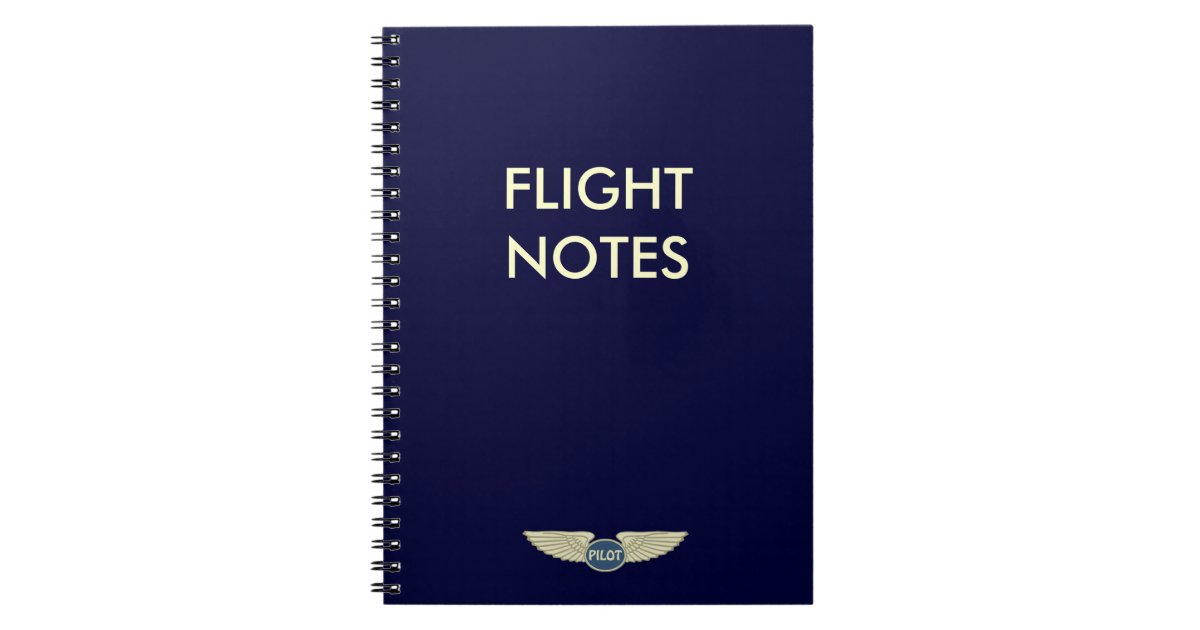 Pilot Flight Notes Notebook | Zazzle