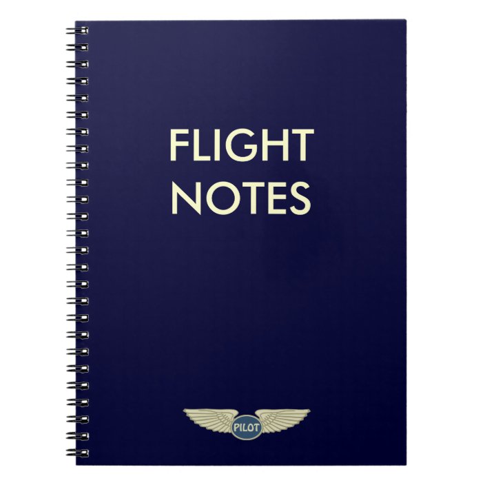 Pilot Flight Notes Notebook | Zazzle.com