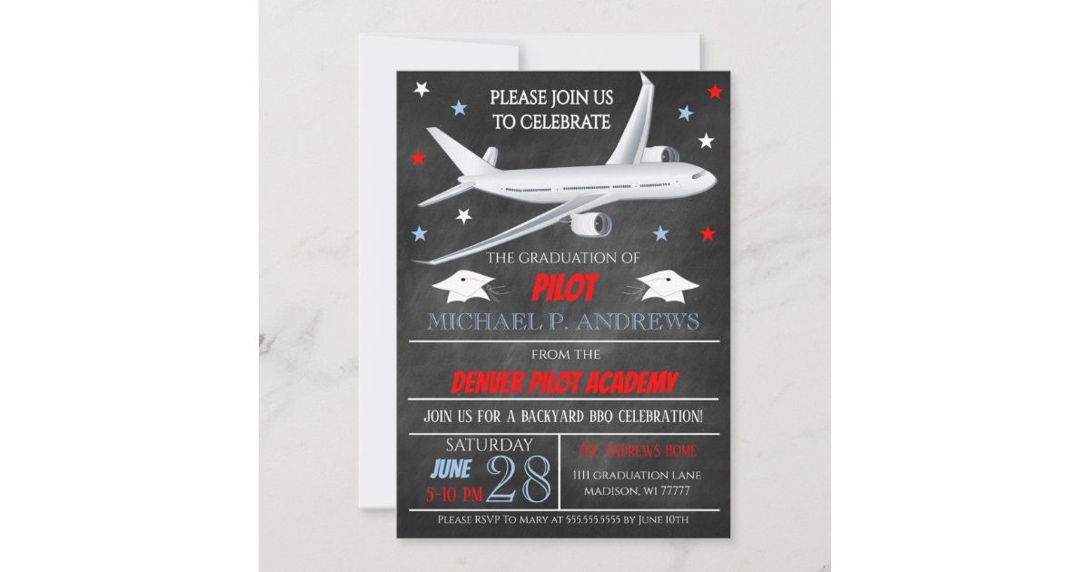 Pilot Graduation Invitation | Zazzle