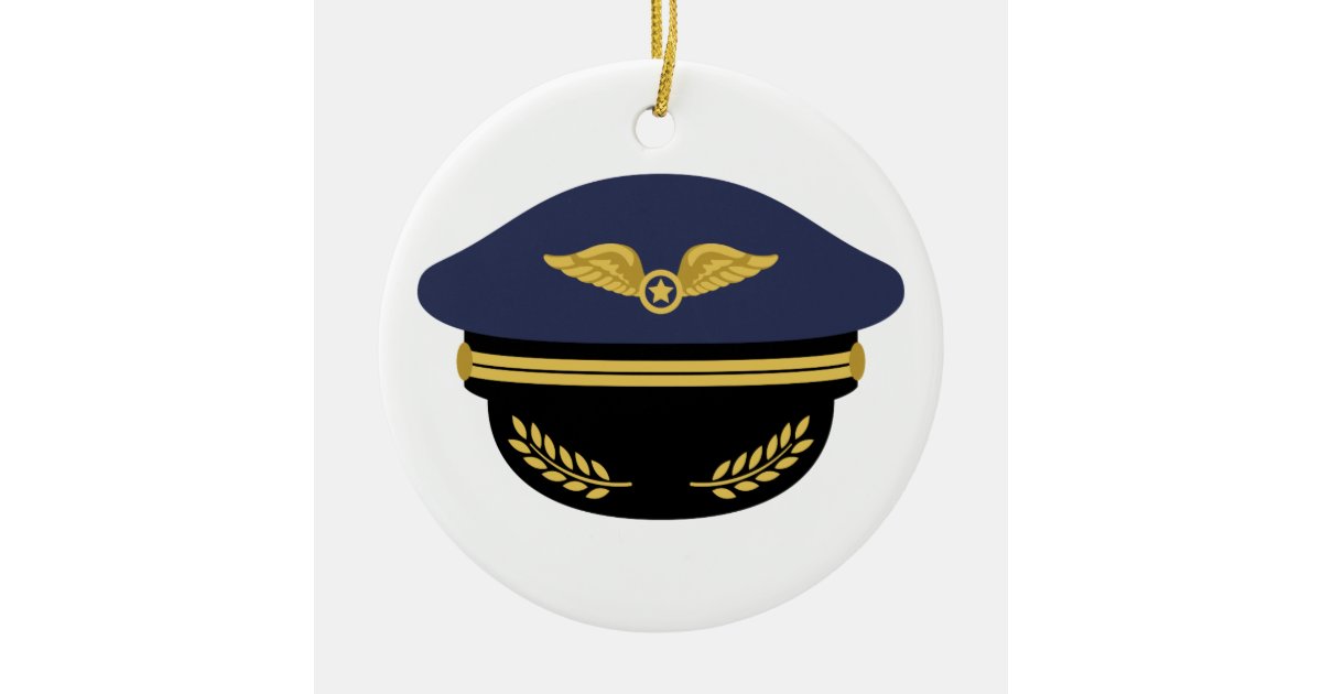 Pilot Hat Ceramic Ornament | Zazzle