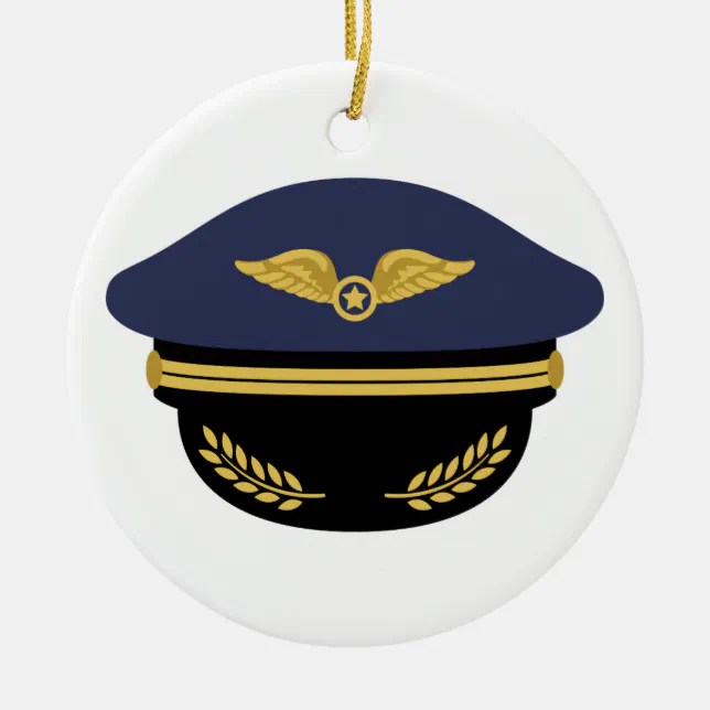Pilot Hat Ceramic Ornament | Zazzle