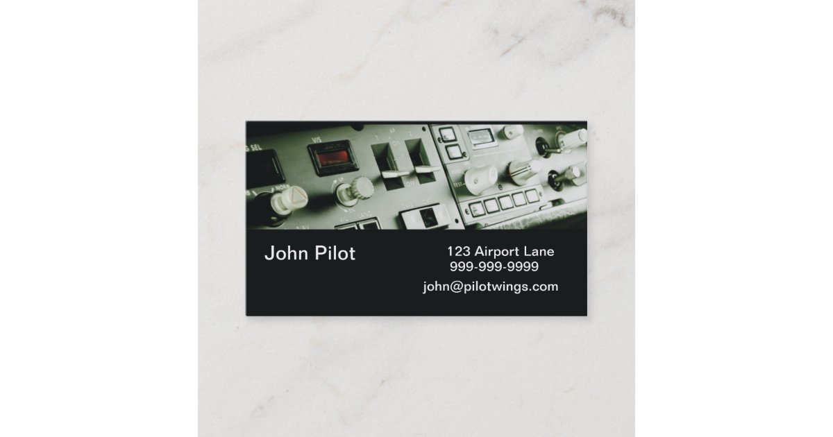 Pilot Instruments Business Cards | Zazzle