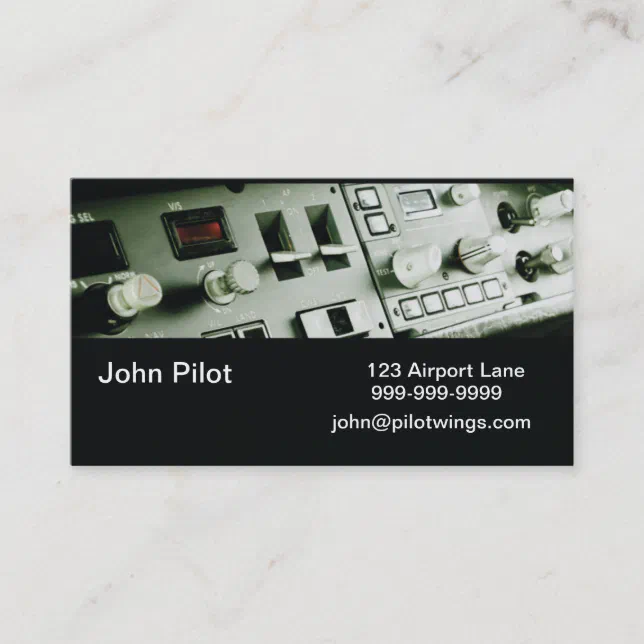 Pilot Instruments Business Cards | Zazzle
