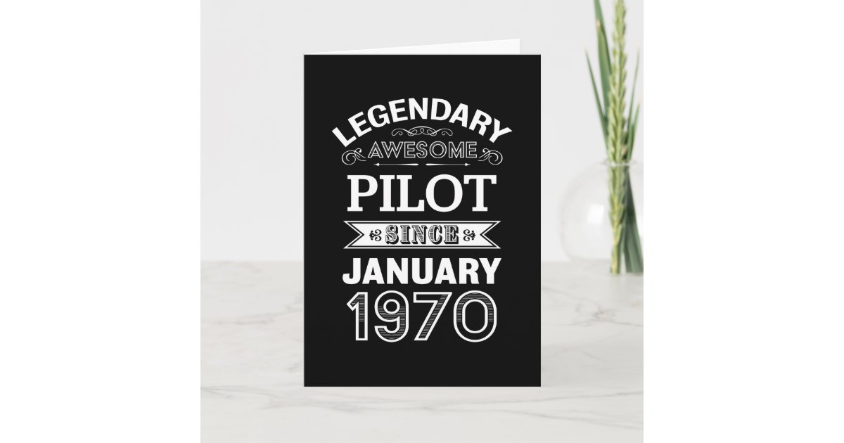 Pilot January 1970 50th Birthday Gift Card | Zazzle