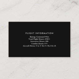 Pilot Wings Professional Aviator Business Card | Zazzle