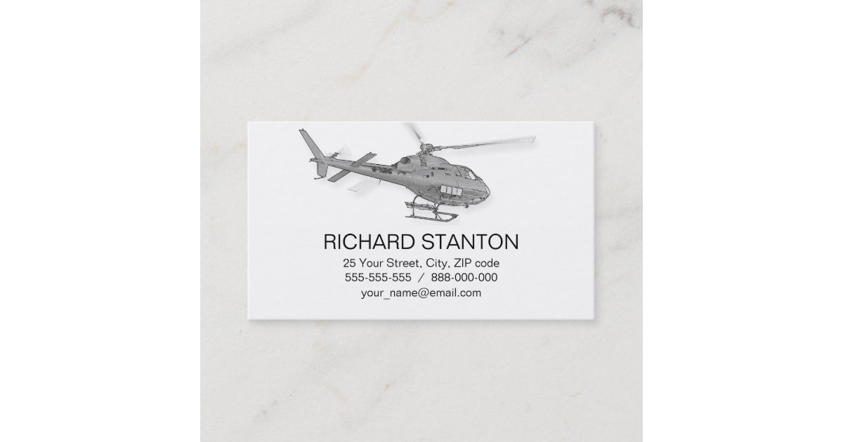 Pilots fly helicopters business card | Zazzle