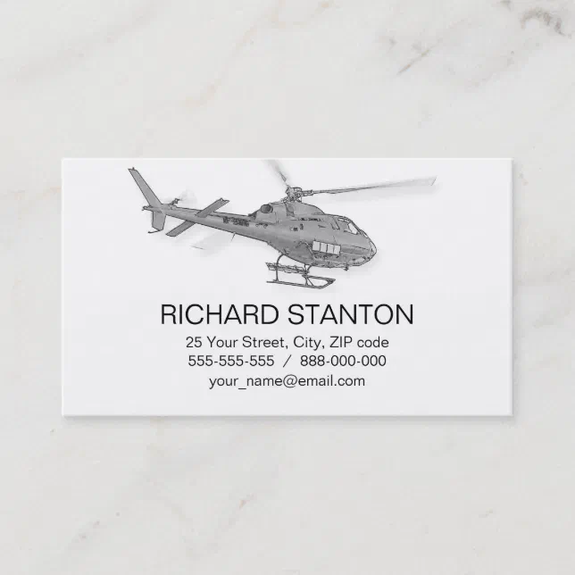 Pilots fly helicopters business card | Zazzle