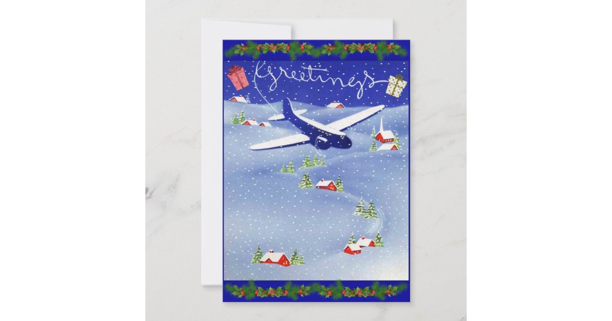 Pilot's Photo Christmas Holiday Card Set | Zazzle