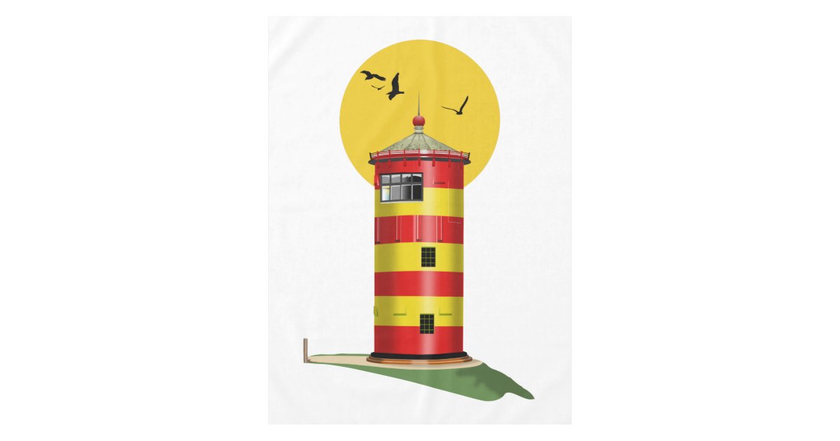 Pilsum Lighthouse Germany Tablecloth | Zazzle
