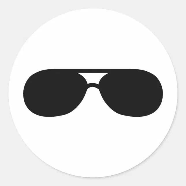 pimp sunglasses shades classic round sticker | Zazzle