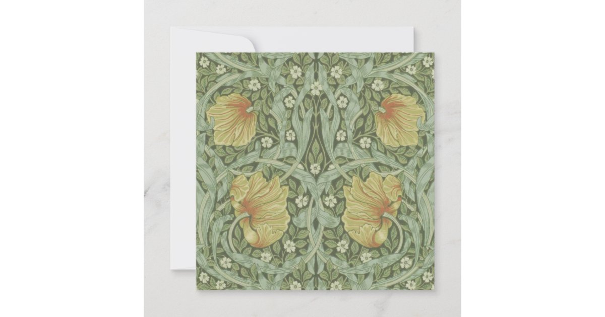 Pimpernel Pattern (by William Morris) Card | Zazzle