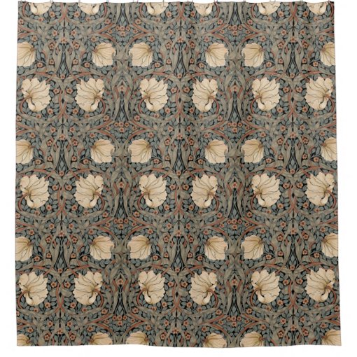 Pimpernel William Morris Floral Victorian Pattern Shower Curtain | Zazzle