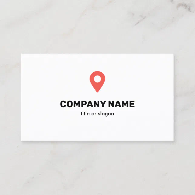 Pin Location Finder Symbol Business Card | Zazzle