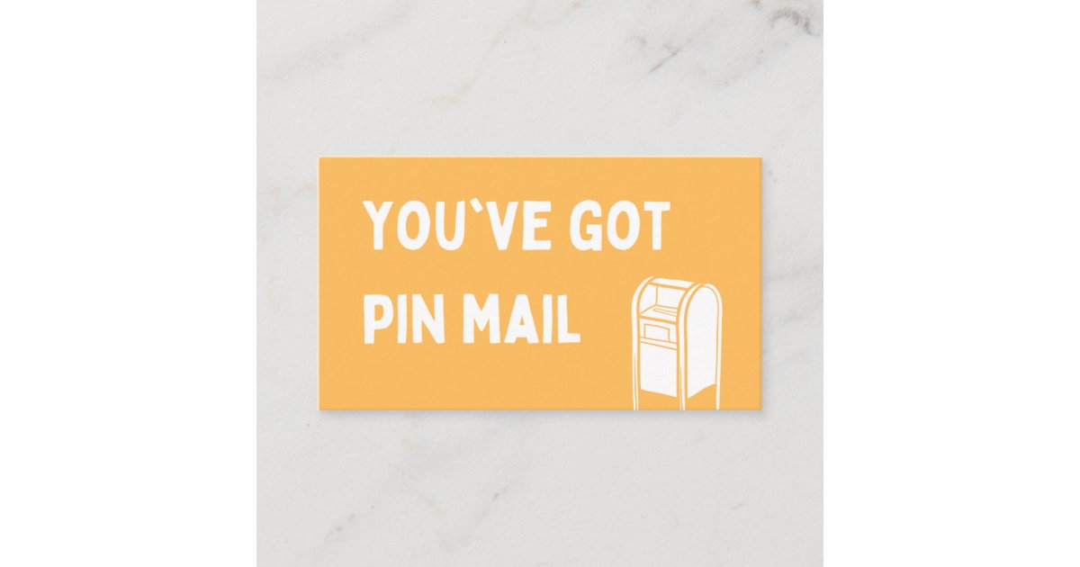 Pin Mail Backer Card | Zazzle