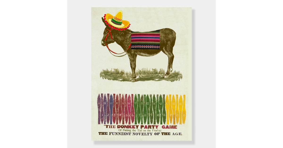 Pin the tail on the Donkey Foam Board | Zazzle
