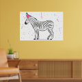 Pin the Tail on the Zebra (24x36) Poster | Zazzle