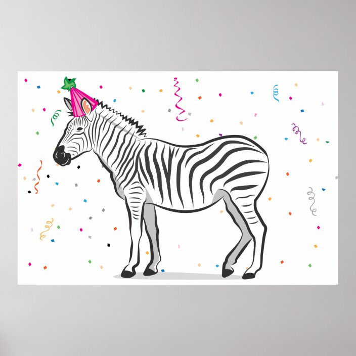 Pin the Tail on the Zebra (24x36) Poster | Zazzle.com