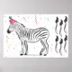 Pin the Tail on the Zebra Poster | Zazzle