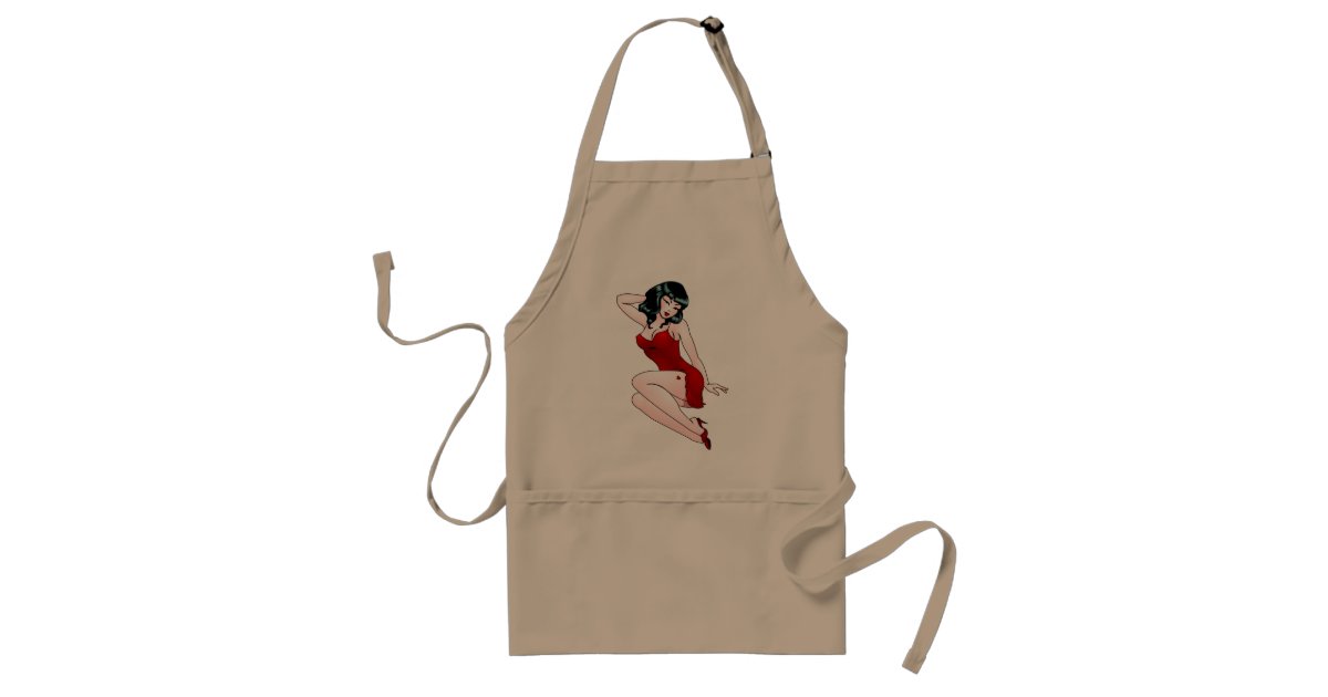 Pin Up Girl Apron Retro Pin-Up 50s BBQ Aprons | Zazzle