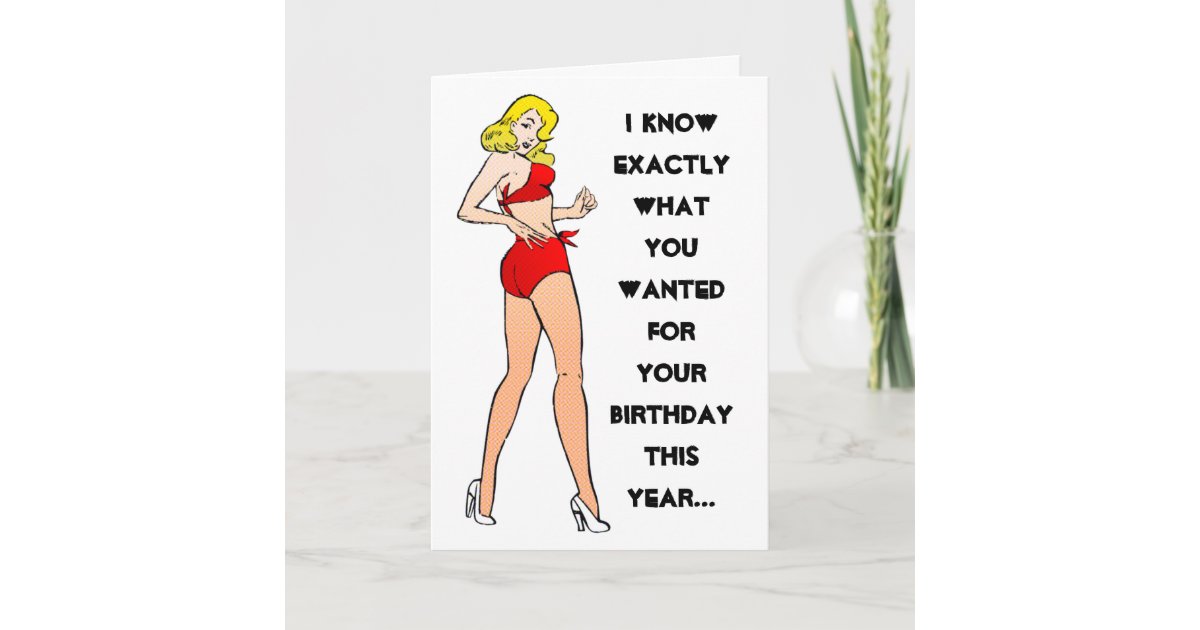 Pin Up Girl Birthday Card