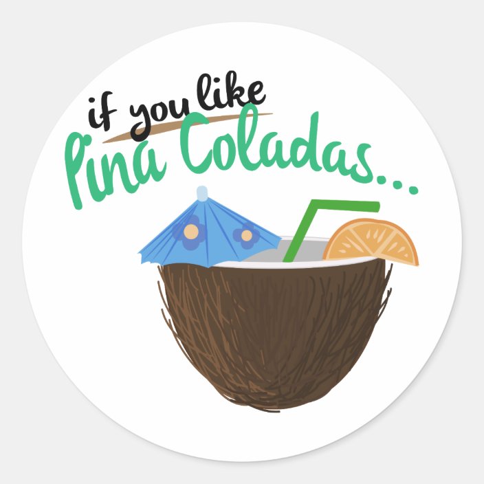 Pina Colada Classic Round Sticker | Zazzle.com