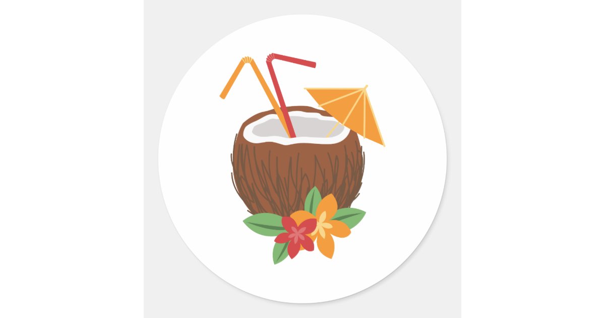 Pina Colada Classic Round Sticker | Zazzle