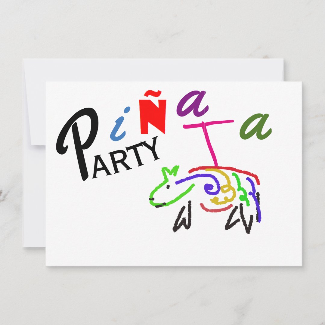 Pinata Party Birthday Invitation | Zazzle