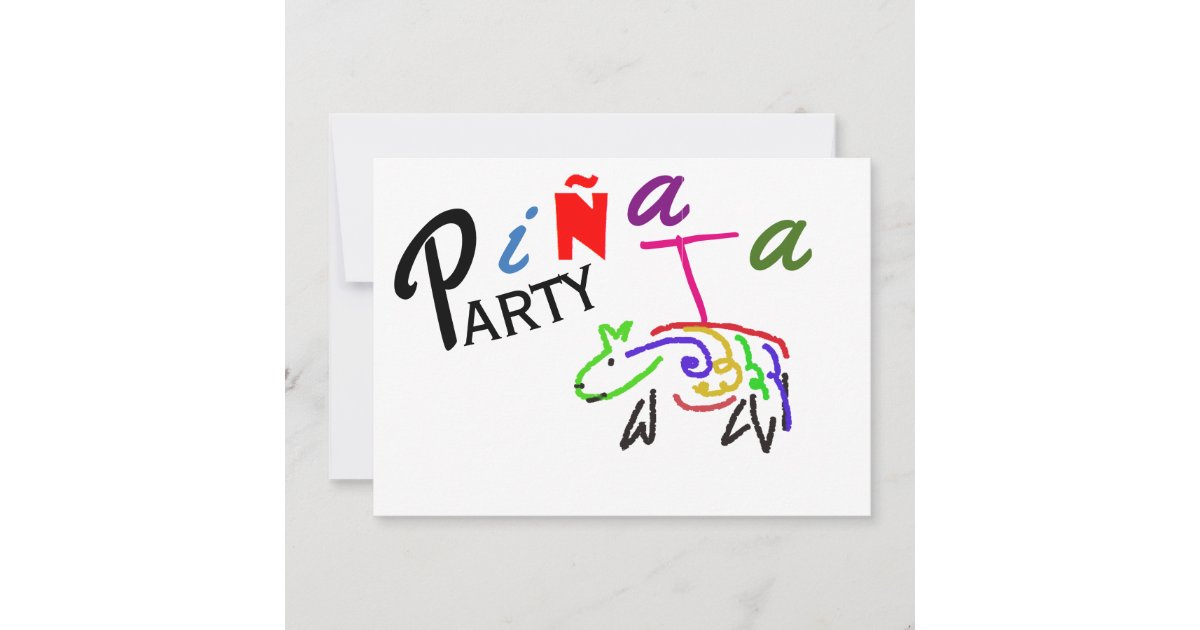 Pinata Party Birthday Invitation | Zazzle